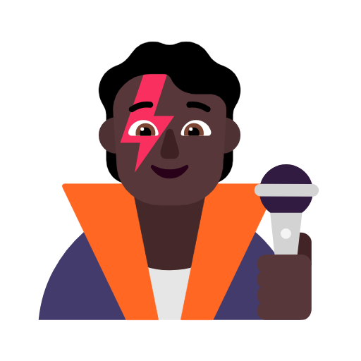 🧑🏿‍🎤 Singer: Dark Skin Tone on Microsoft Windows 11 24H2 August 2025 Update