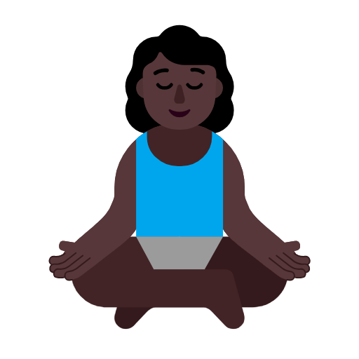 🧘🏿‍♀️ Woman in Lotus Position: Dark Skin Tone on Microsoft Windows 11 24H2 August 2025 Update