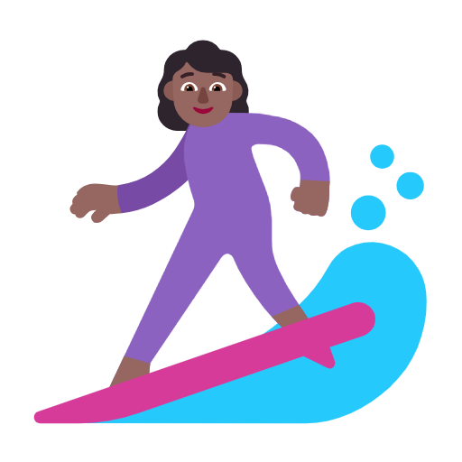 🏄🏾‍♀️ Woman Surfing: Medium-Dark Skin Tone on Microsoft Windows 11 24H2 ...