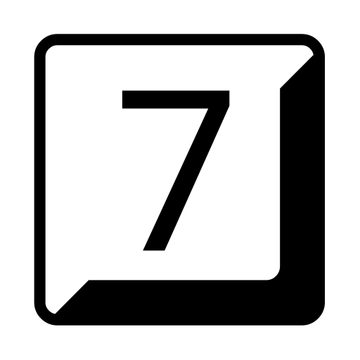 Noto Emoji Font 14.0의 7️⃣ Keycap Digit Seven