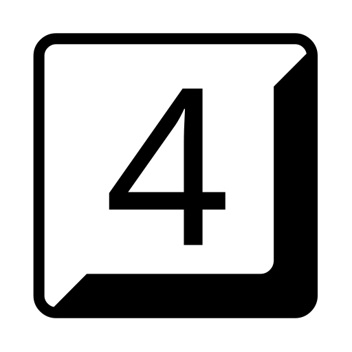 Noto Emoji Font 16.0의 4️⃣ Keycap Digit Four