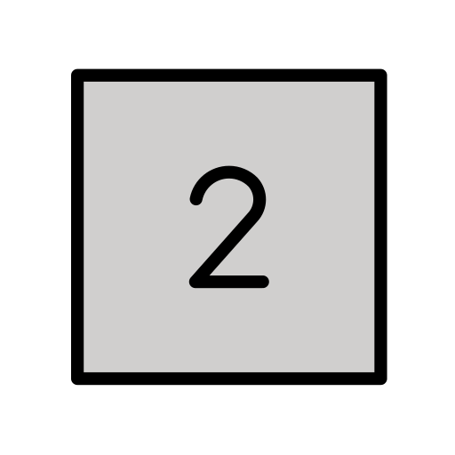 OpenMoji 12.2上的2️⃣ Keycap Digit Two