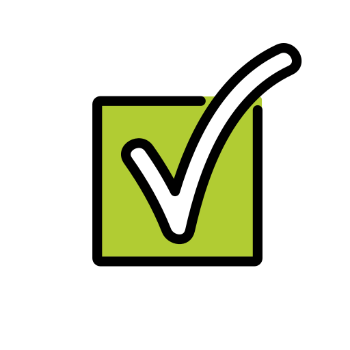 Check Mark Button on OpenMoji 16.0