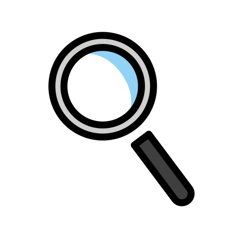 🔍 Magnifying Glass Tilted Left on OpenMoji 16.0