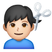 💇🏻‍♂️ Man Getting Haircut: Light Skin Tone on Samsung One UI 7.0 April 2025