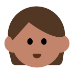 👧🏽 Girl: Medium Skin Tone on Toss Face (토스페이스) February 2022