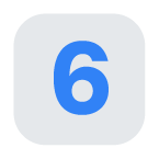 6️⃣ Keycap Digit Six on Toss Face (토스페이스) March 2022