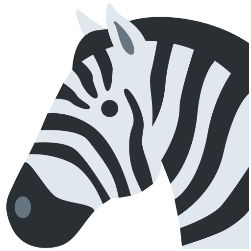 🦓 Zebra op Twitter / X Twemoji 15.0.1