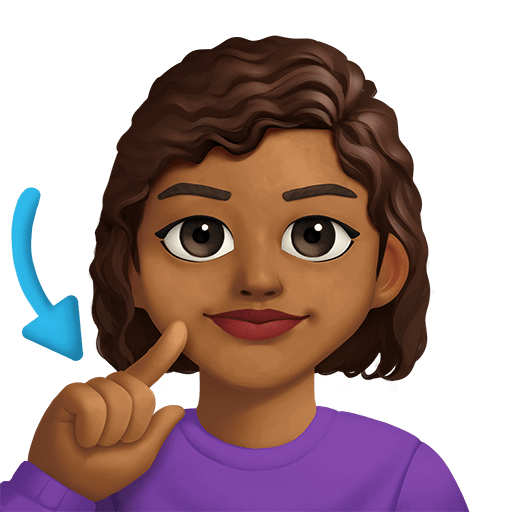 Twitter Emoji Stickers 13.1의 🧏🏾‍♀️ 청각장애가 있는 여자: 진한 갈색 피부