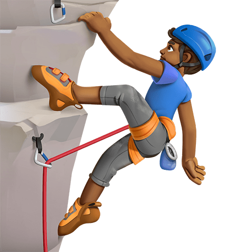 🧗🏾‍♂️ Man Climbing: Medium-Dark Skin Tone on Twitter Emoji Stickers 13.1