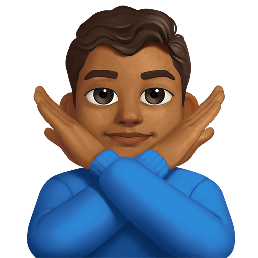 🙅🏾‍♂️ Hombre Haciendo El Gesto De "No": Tono De Piel Oscuro Medio en ...