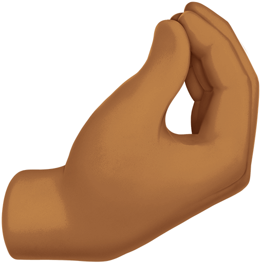 🤌🏾 Pinched Fingers: Medium-Dark Skin Tone on Twitter Emoji Stickers 13.1