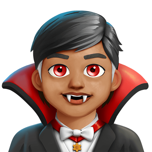 🧛🏽 Vampiro: Tono De Piel Medio en Twitter Emoji Stickers 13.1
