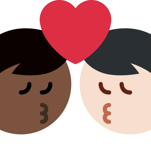 👨🏿‍ ️‍💋‍👨🏻 Kiss: Man, Man, Dark Skin Tone, Light Skin Tone on Twitter ...