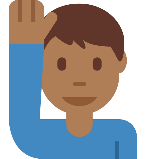 🙋🏾‍♂️ Man Raising Hand: Medium-Dark Skin Tone on Twitter / X January ...