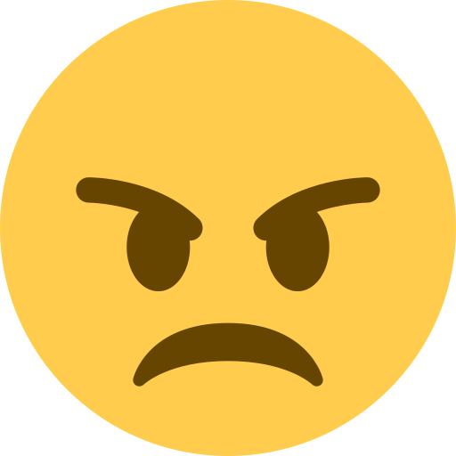 😠 Angry Face on Twitter / X Twemoji 2.0