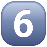 6️⃣ Keycap Digit Six op WhatsApp 2.21.23.23