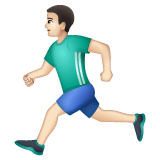 🏃🏻 Person Running: Light Skin Tone on WhatsApp 2.23.2.72