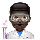 👨🏿‍🔬 Man Scientist: Dark Skin Tone on WhatsApp 2.24.8.85