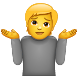 🤷 Person Shrugging on WhatsApp 2.25.1.75