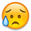 😥 Disappointed but Relieved Face Emoji