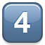 4️⃣ Keycap Digit Four Emoji
