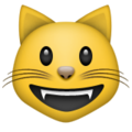 😺 Smiling Cat Face with Open Mouth Emoji