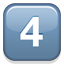 4️⃣ Keycap Digit Four Emoji