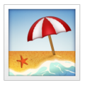 🏖️ Beach with Umbrella Emoji