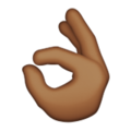 👌🏾 OK Hand Sign: Medium-Dark Skin Tone Emoji