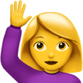 🙋‍♀️ Woman Raising Hand Emoji
