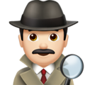 🕵🏻 Sleuth or Spy: Light Skin Tone Emoji