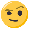 🤨 Face with One Eyebrow Raised Emoji