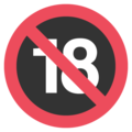 🔞 No One Under Eighteen Symbol Emoji