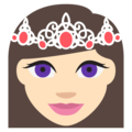 👸🏻 Princess: Light Skin Tone Emoji
