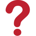Black Question Mark Ornament Emoji
