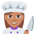 👩🏽‍🍳 Female Cook: Medium Skin Tone Emoji