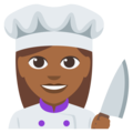 👩🏾‍🍳 Female Cook: Medium-Dark Skin Tone Emoji