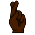🤞🏿 Hand With Index and Middle Fingers Crossed: Dark Skin Tone Emoji