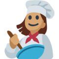 👩🏽‍🍳 Female Cook: Medium Skin Tone Emoji