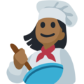 👩🏾‍🍳 Female Cook: Medium-Dark Skin Tone Emoji