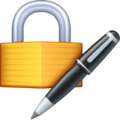 🔏 Lock with Ink Pen Emoji