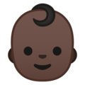 👶🏿 Baby: Dark Skin Tone Emoji