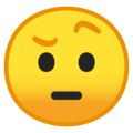 🤨 Face with One Eyebrow Raised Emoji