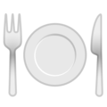 🍽️ Fork and Knife with Plate Emoji