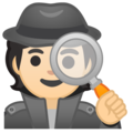 🕵🏻 Sleuth or Spy: Light Skin Tone Emoji