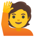 🙋 Happy Person Raising One Hand Emoji