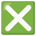 Negative Squared Cross Mark Emoji