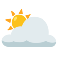 🌥️ White Sun Behind Cloud Emoji