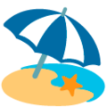🏖️ Beach with Umbrella Emoji